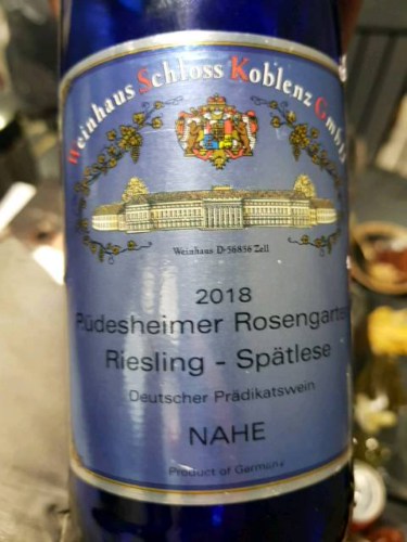Weinhaus Schloss Koblenz Rüdesheimer Rosengarten Riesling Spätlese ...
