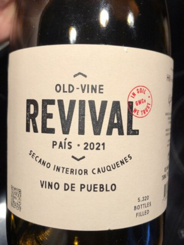 Garage Wine Co Revival Old Vine País | Vivino English