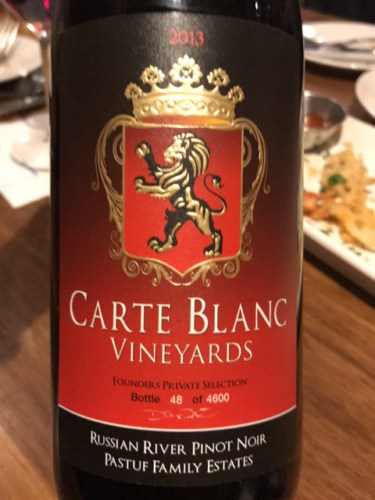 Carte Blanc Vineyards Pinot Noir Pastuf Family Estates | Vivino US