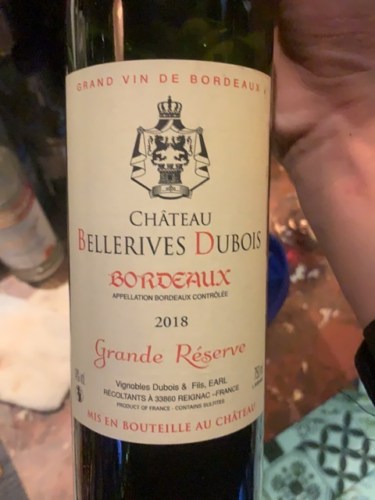 Château Bellerives Dubois Grande Réserve Bordeaux | Vivino US