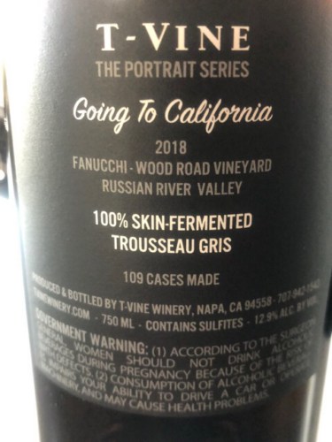 T-Vine Winery The Portrait Series Going to California | Vivino US