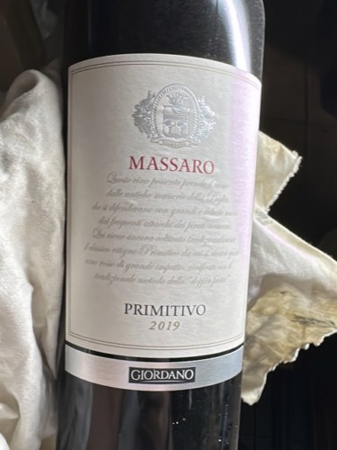 2019 Giordano Massaro Primitivo | Vivino Deutsch
