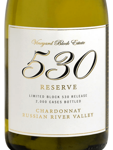 Vineyard Block Estate Limited Block 530 Release Reserve Chardonnay ...