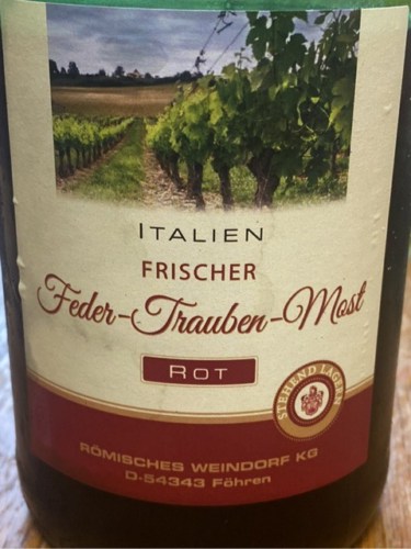 Romisches Weindorf Frischer Feder Trauben Most Rot | Vivino US