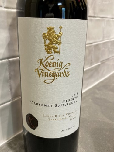 Koenig Vineyards Lanae Ridge Vineyard Reserve Cabernet Sauvignon ...