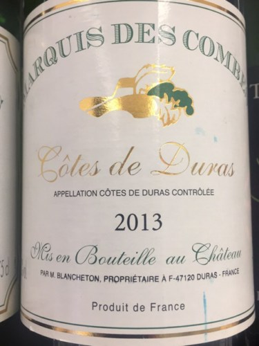Domaine des Combes Côtes de Duras Blanc | Vivino US