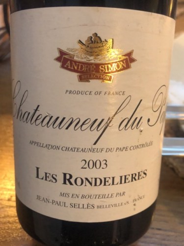 André Simon Les Rondelieres Châteauneuf-du-Pape | Vivino English