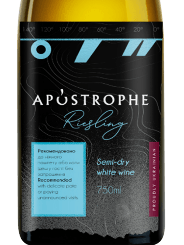 46 Parallel Wine Group Apostrophe Riesling Semi-Dry | Vivino US