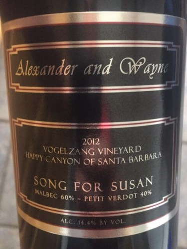 Alexander and Wayne Vogelzang Vineyard Song For Susan | Vivino België