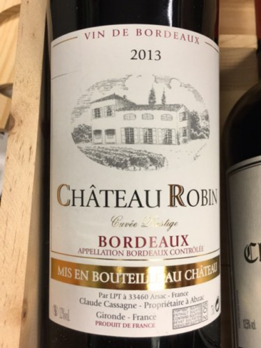 2013 Château Robin Bordeaux Cuvée Prestige | Vivino US