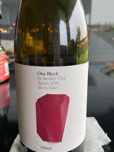 One Block Jayden Ong Syrah | Vivino English