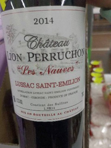 2014 Château Lion Perruchon Les Nauves Lussac Saint-Émilion | Vivino US