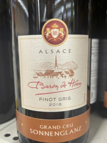 Cave de Beblenheim Baron de Hoen Pinot Gris Alsace Grand Cru ...