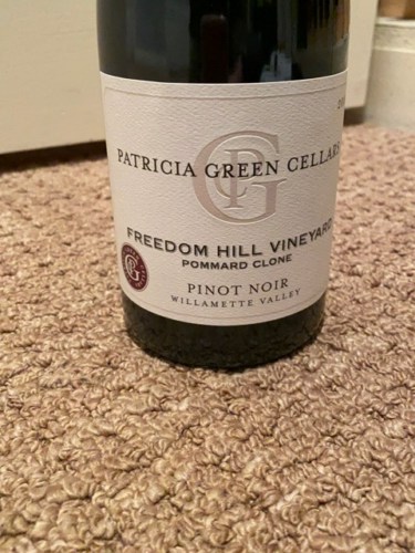 Patricia Green Cellars Freedom Hill Vineyard Pommard Clone Pinot Noir ...