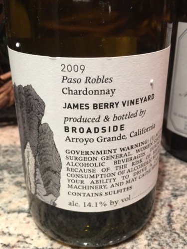 Broadside James Berry Vineyard Chardonnay | Vivino English
