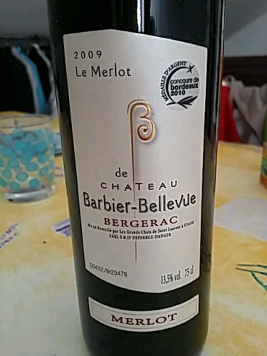 Château Barbier-Bellevue Le Merlot Bergerac | Vivino United States