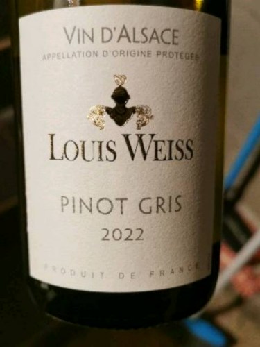Louis Weiss Pinot Gris | Vivino US