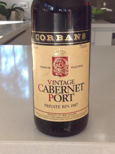 1987 Corbans Private Bin Premium Selection Vintage Cabernet Port ...