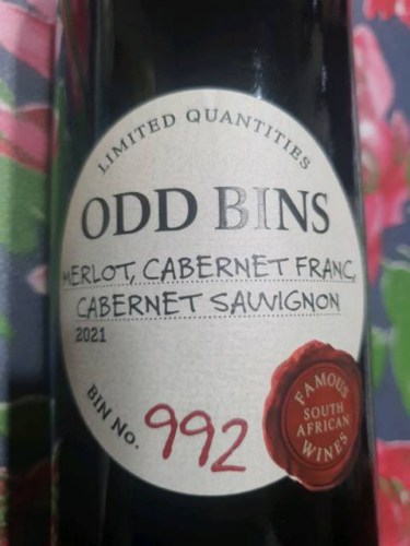 Odd Bins Bin Number 992 Red Blend | Vivino English