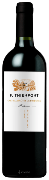 F. Thienpont F. Thienpont Côtes de Bordeaux Réserve | Vivino US