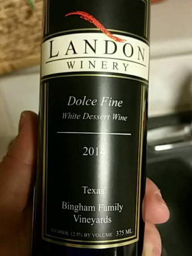 Landon Winery Bingham Family Vineyards Dolce Fine White Dessert | Vivino