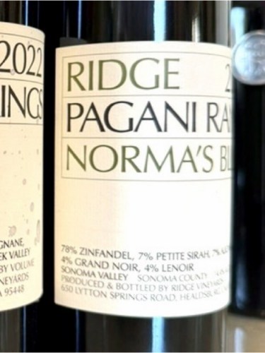 Ridge Vineyards Pagani Ranch Norma’s Block | Vivino English