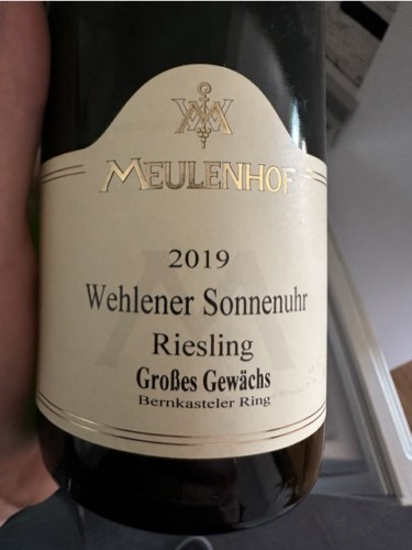Meulenhof Wehlener Sonnenuhr Bernkasteler Ring Riesling Grosses Gewächs ...