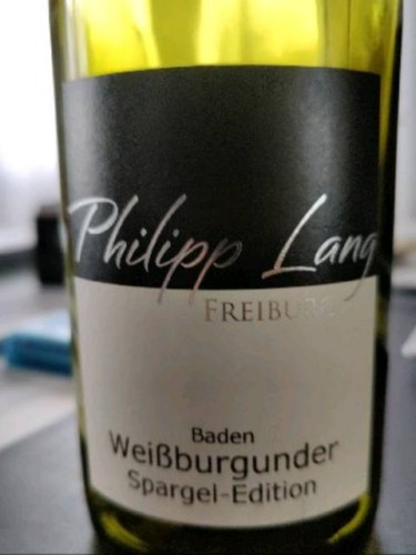Philipp Lang Freiburg Weissburgunder Sparel-Edition | Vivino US