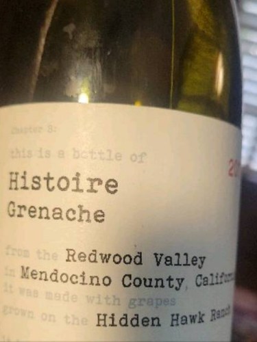 Forth Hístoíre Hidden Hawk Ranch Grenache | Vivino US