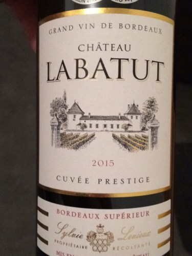 Château Labatut Cuvée Prestige Bordeaux Supérieur 2015 | Wine Info