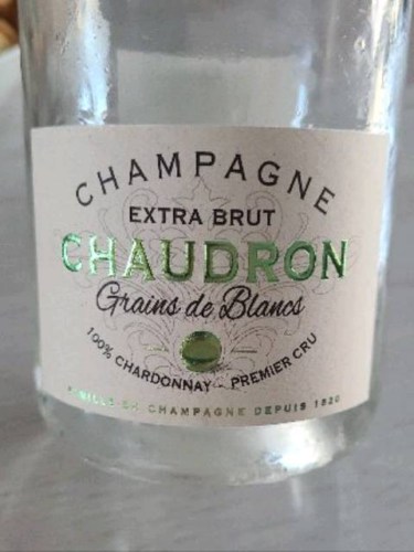 Chaudron Grains de Millésime Extra Brut Champagne Premier Cru | Vivino ...