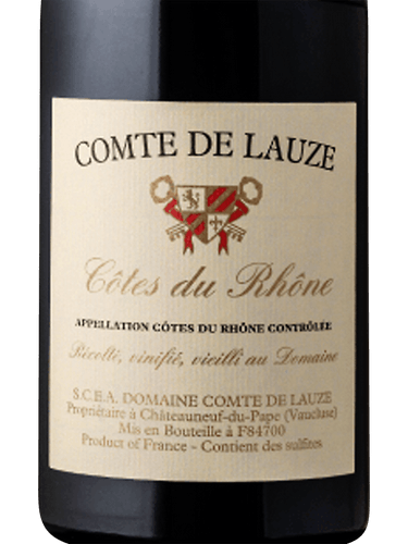 Comte de Lauze Côtes du Rhône Rouge | Vivino US