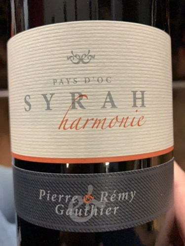 Pierre & Remy Gauthier Harmonie Syrah | Vivino Australia