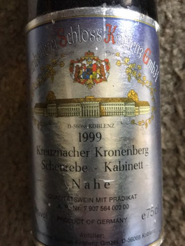 Weinhaus Schloss Koblenz Kreuznacher Kronenberg Scheurebe Kabinett | Vivino US
