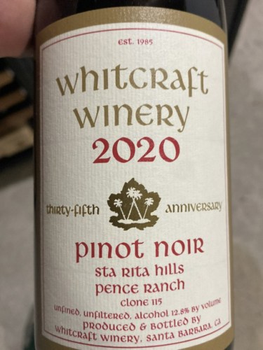 Whitcraft Thirty Fifth Anniversary Pinot Noir | Vivino US