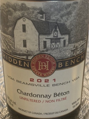 Hidden Bench Chardonnay Béton Unfiltered | Vivino US