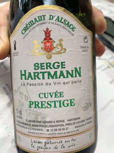 Hartmann Serge & Gérard Cuvée Prestige Crémant d'Alsace | Vivino US
