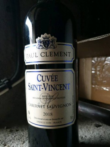 2018 Paul Clement Cuvée Saint-Vincent Cabernet Sauvignon | Vivino US