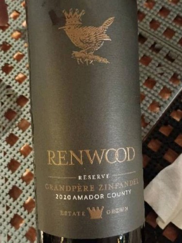 Renwood Reserve Grandpère Zinfandel | Vivino English