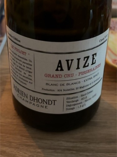 Adrien Dhondt Les Pisseraines Blanc de Blancs Extra Brut Champagne Grand Cru 'Avize' | Vivino US
