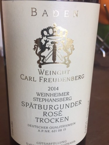 Weingut Carl Freudenberg Weinheimer Stephansberg Spätburgunder Rosé ...