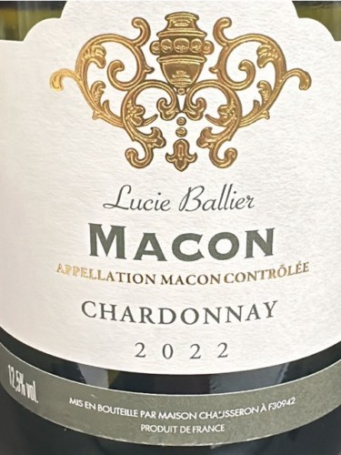 Chausseron Lucie Ballier Mâcon Chardonnay | Vivino US
