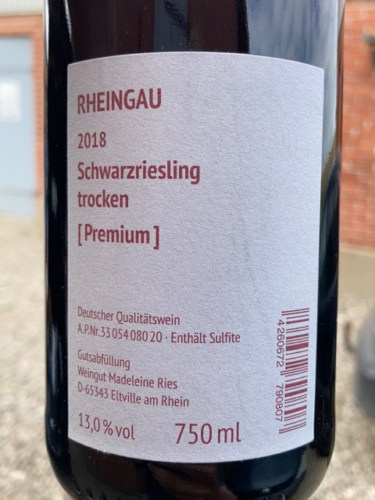 Madeleine Ries Premium Schwarzriesling Trocken | Vivino US