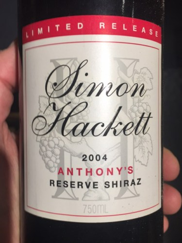 Simon Hackett Anthony's Reserve Limited Release Shiraz | Vivino US