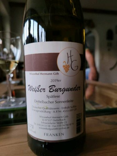 Winzerhof Hermann Göb Dettelbacher Sonnenleite Weissburgunder Spätlese | Vivino US
