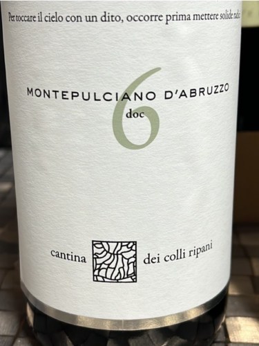 Colli Ripani 6 Montepulciano d'Abruzzo | Vivino US