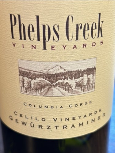 Phelps Creek Celilo Vineyard Gewürtztraminer | Vivino US