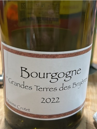Maxime Crotet Grandes Terres des Bryères Bourgogne | Vivino US