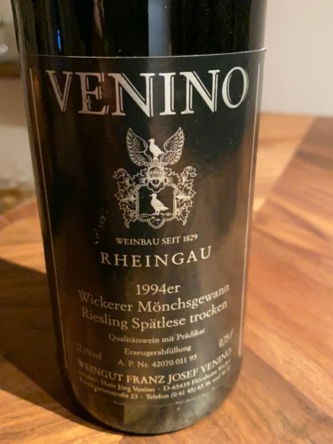 Hans Jorg Venino Wickerer Mönchsgewann Riesling Spätlese Trocken ...