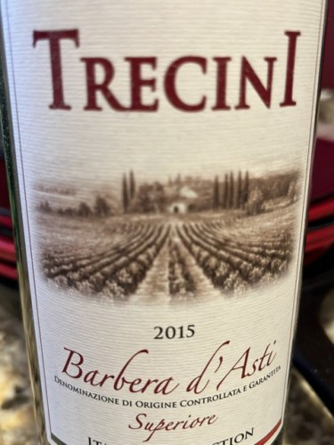 2015 Trecini Barbera d'Asti Superiore | Vivino US